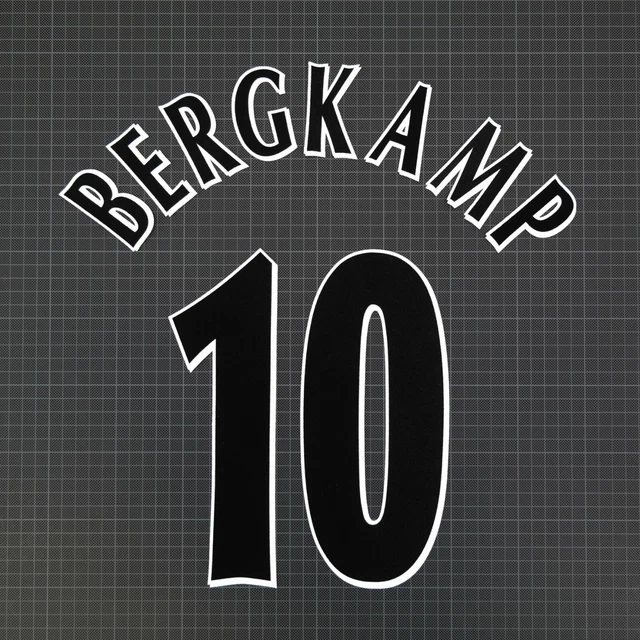 BERGKAMP #10 1997-2007 Player Size Champions League Black Nameset ...