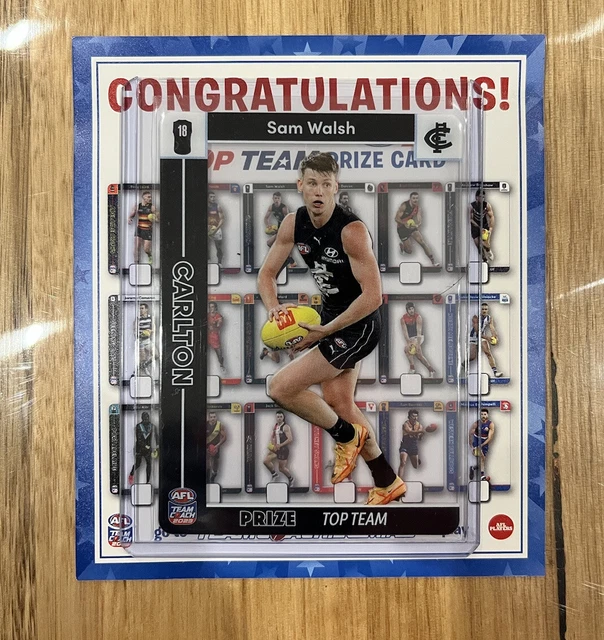 TEAMCOACH 2023 SAM Walsh Top Team Prize Card Carlton (Rare) $70.00 ... TEAMCOACH 2023 SAM Walsh Top Team Prize Card Carlton (Rare) $70.00 ...
