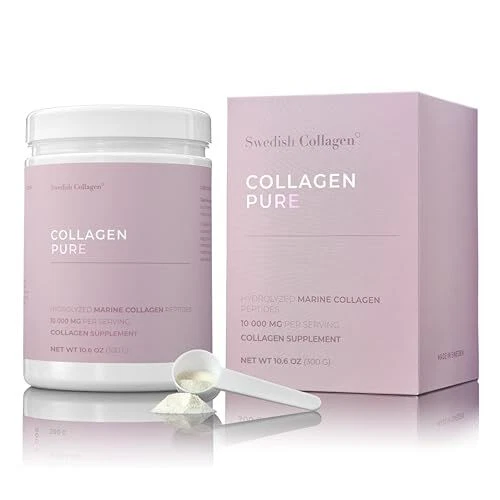 SWEDISH COLLAGEN - Pure Collagen, 300gr of 100% Hydrolyzed Collagen ...