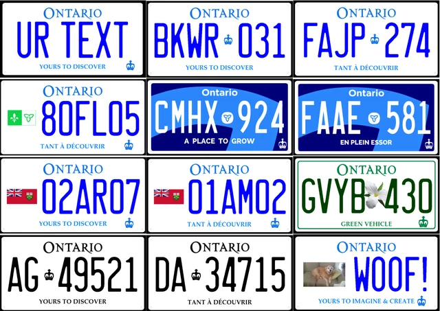 CUSTOM ONTARIO CANADA REFLECTIVE License Plate Tag Reproduction, Many ...