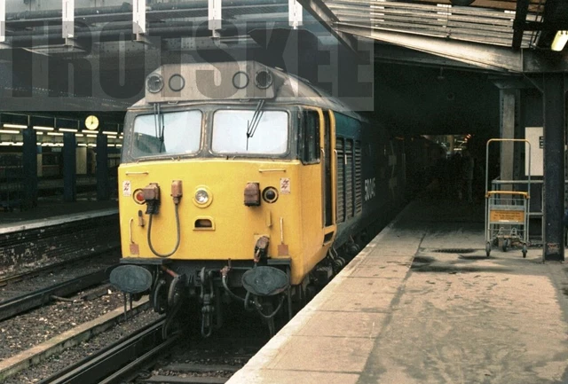 35MM COL NEGATIVE BR British Rail Diesel Loco 50045 Class 50 Victoria ...
