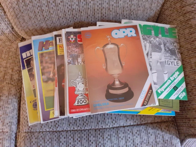 CHELSEA FC AWAY programmes for various cup rounds the 80's 17 in all £6 ...