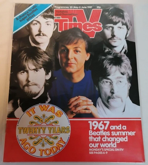 MAGAZINE - TV Times 30 May - 5 Jun 1987 The Beatles 20 Years Ago Today ...