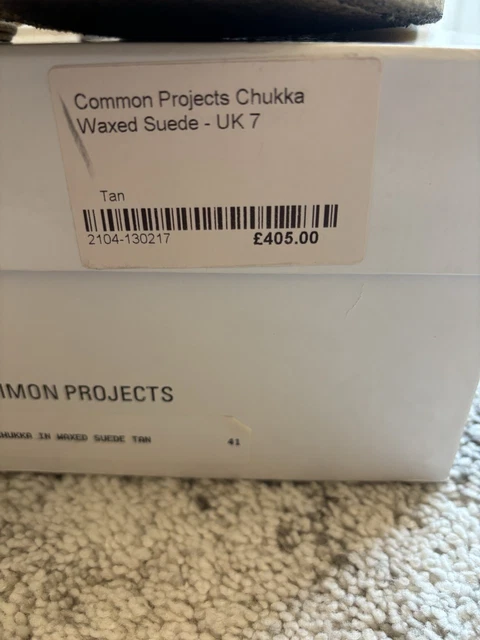 COMMON PROJECTS MEN'S Waxed Suede Beige Tan Chukka Ankle Boots Size UK 7 EUR 41 £124.46 ...