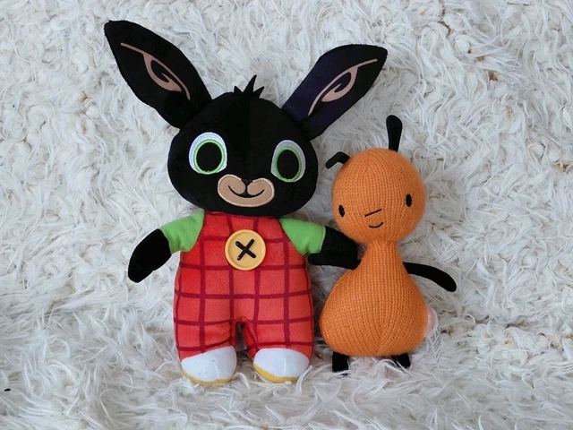 BING BUNNY 24CM & Flop 19cm Soft Toys CBeebies Golden Bear Cbbc VGC ...