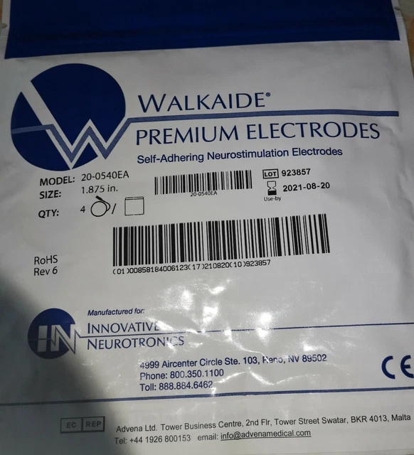 WALKAIDE PREMIUM ELECTRODES 4 Pack 1.875" Model 20-0540EA Elektroden EUR 10,00 - PicClick DE