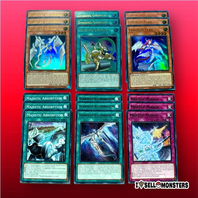 YUGIOH ! 18 cartes Stardust Deck CORE Yu-gi-oh ! Trail Mirage ...