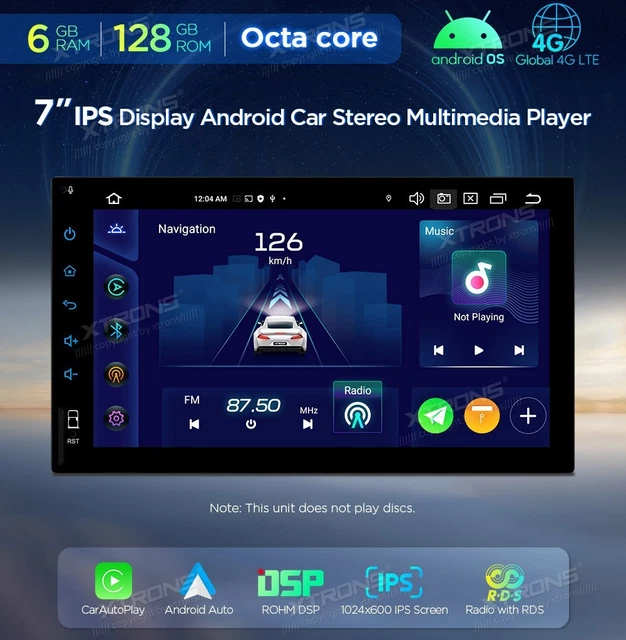 AUTORADIO FIAT DUCATO GPS Android 14 Wi-Fi Carplay Auto + Rückkamera 6GB RAM EUR 288,15 ...