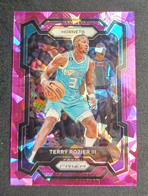 TERRY ROZIER III 2023-24 Prizm Basketball Rose Glace Craquée Charlotte ...