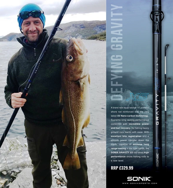 SONIK GRAVITY X5 Shore 14' - 5-7oz Beach Surf Rod £240.00 - PicClick UK