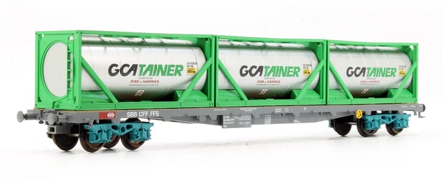 HAG 'HO' GAUGE 396 Sbb Cff Ffs Bogie Flat Wagon With 'Gca' Tankcontainer £49.50 - PicClick UK