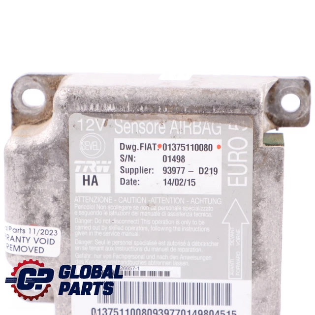 AIRBAG MODULE CITROEN Relay Fiat Ducato Air Bag Control Unit ECU ...