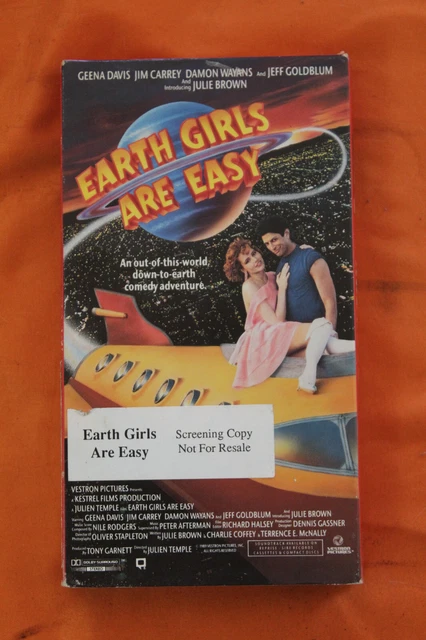 1989 EARTH GIRLS are East VHS Tape SCREENING COPY Jim Carrey Jeff ...