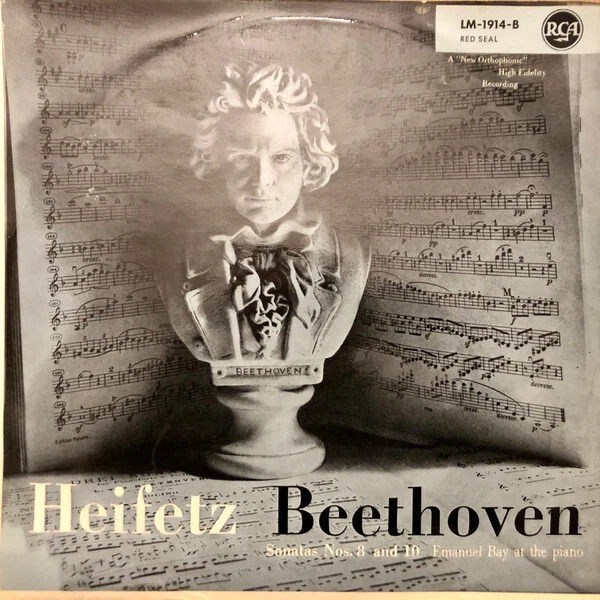 BEETHOVEN* HEIFETZ* SONATAS Nos. 8 A LP Album Mono Vinyl Schallplatte ...