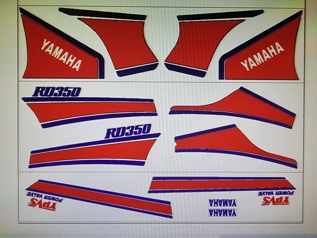 YAMAHA RD350 YPVS 31k LC2 1983 decals $154.22 - PicClick AU