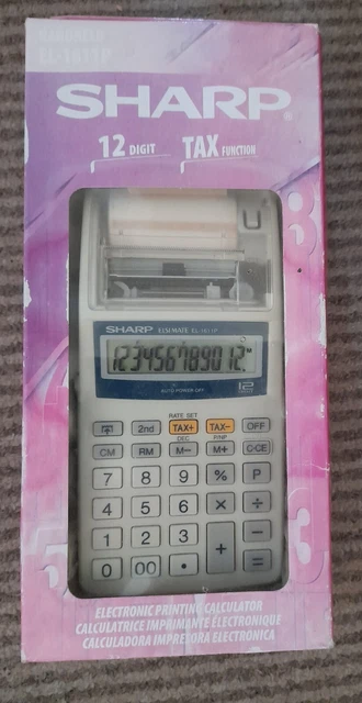 RETRO VINTAGE SHARP Elsi Mate EL-1611P calculator Printer Roll Unused £ ...