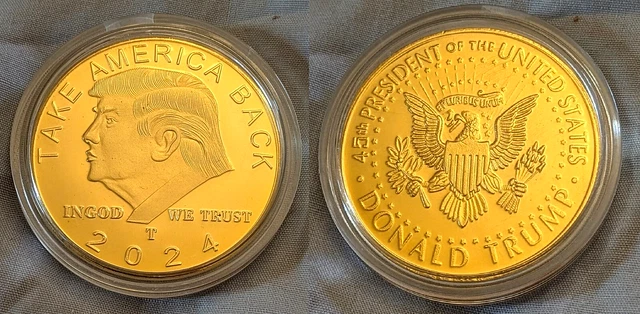 DONALD TRUMP GOLD Coin New York City U Old Man Take America Back MAGA ...