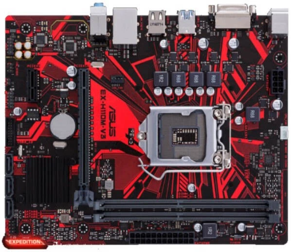 ASUS EX-H110M-V3 MOTHERBOARD Intel H110 LGA1151 uATX DDR4 Core i7/i5/i3 ...