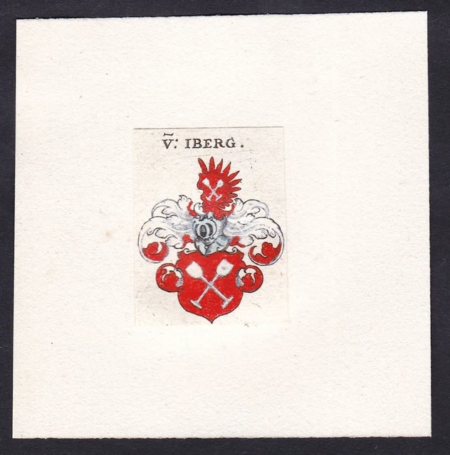 IBERG WAPPEN BLASON Écusson Heraldique Gravure 17E Siècle. EUR 13,91 ...