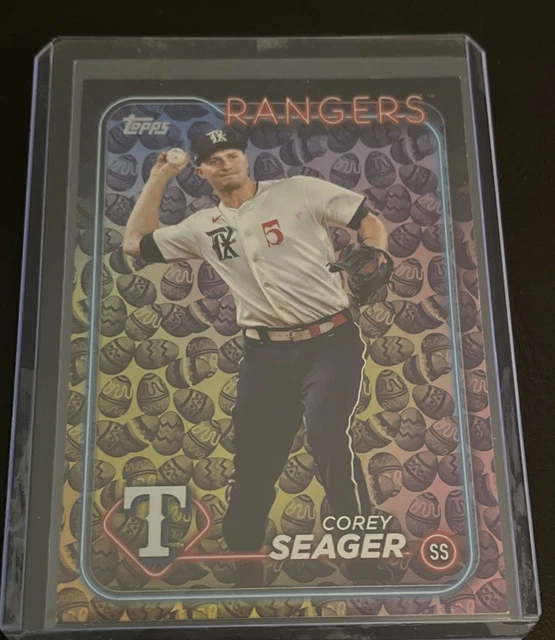 FEUILLE D'ŒUFS DE Pâques Corey Seager Holiday parallèle 2024 Topps #150 ...