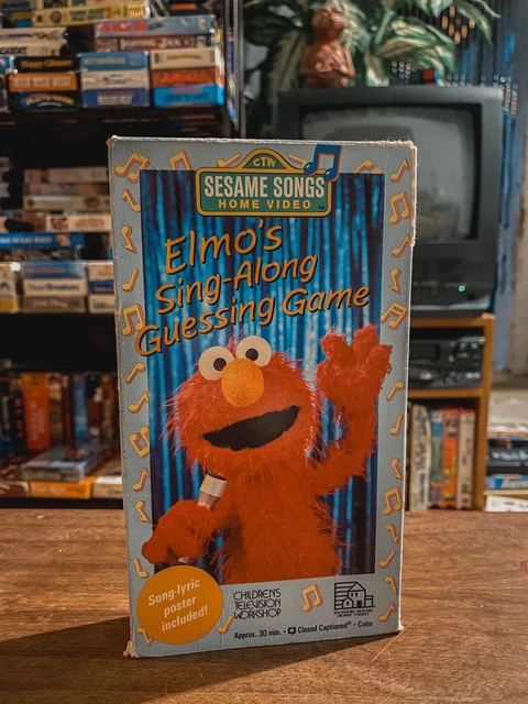 ELMOS SING ALONG Guessing Game VHS Tape 1991 Sesame Street Songs Henson ...