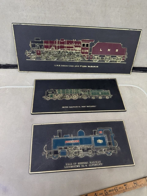 VINTAGE RAILWAY TRAIN Plaques British Rail LMS Locomotive £18.82 - PicClick UK