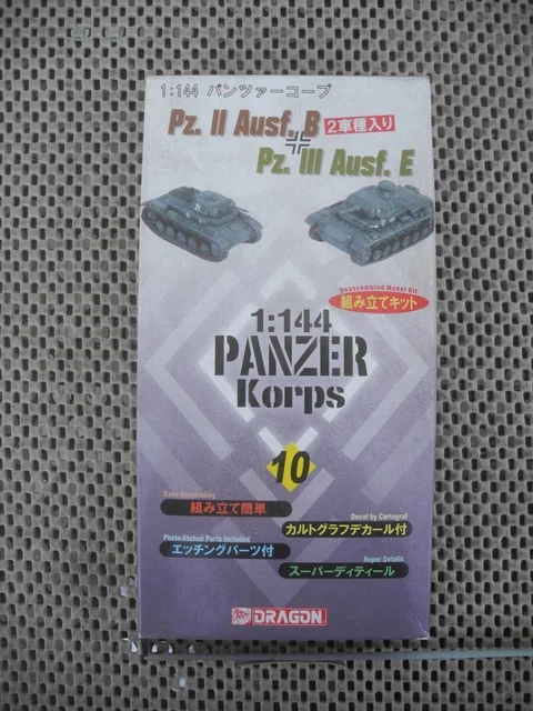 1/144 PANZER II Ausf. B & Panzer III Ausf. E Tank Kunststoff el Retro ...
