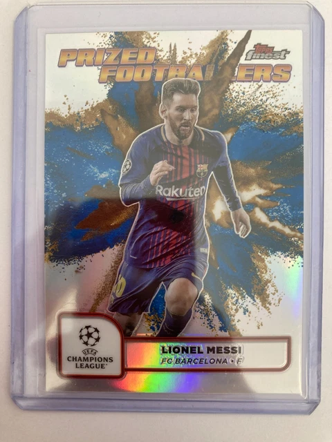 TOPPS FINEST 2025 Lionel Messi Barcelona Prized Footballers Fusion Blue ...
