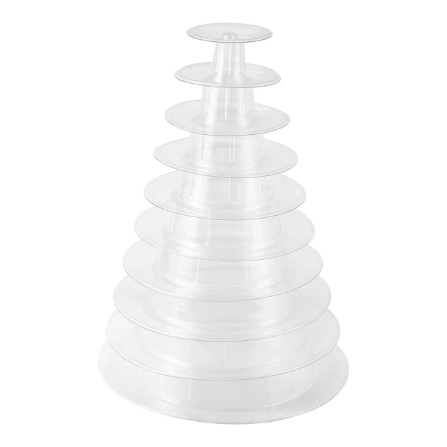 MACARON À 10 éTages Macaron PréSentoir Support de Gâteau Rond Plateau ...