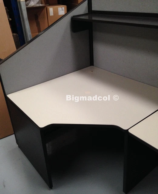 HERMAN MILLER ACTION office desk & partition screen shelf lamp storage ...