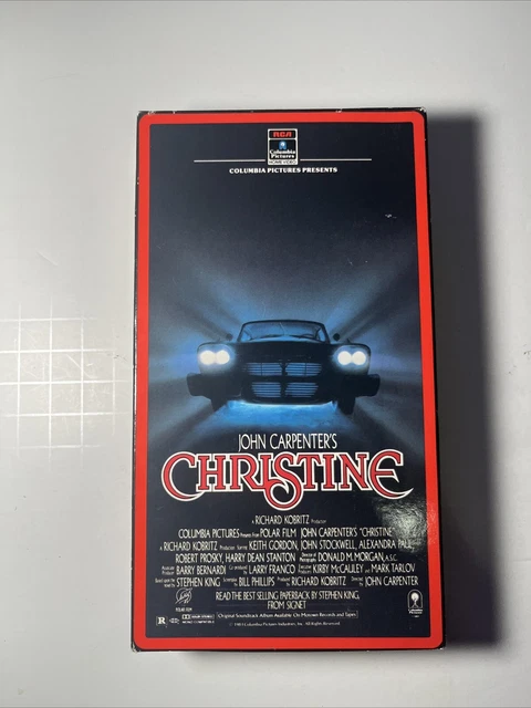 CHRISTINE (VHS, 1985, Closed Caption) 80s Horror Uncut Box - Tested £9. ...