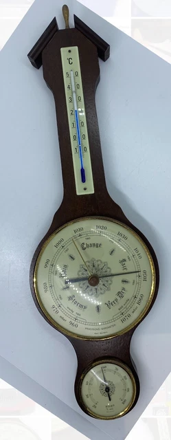 VINTAGE PRACISIONS WEST German Weather Station Barometer Thermometer ...
