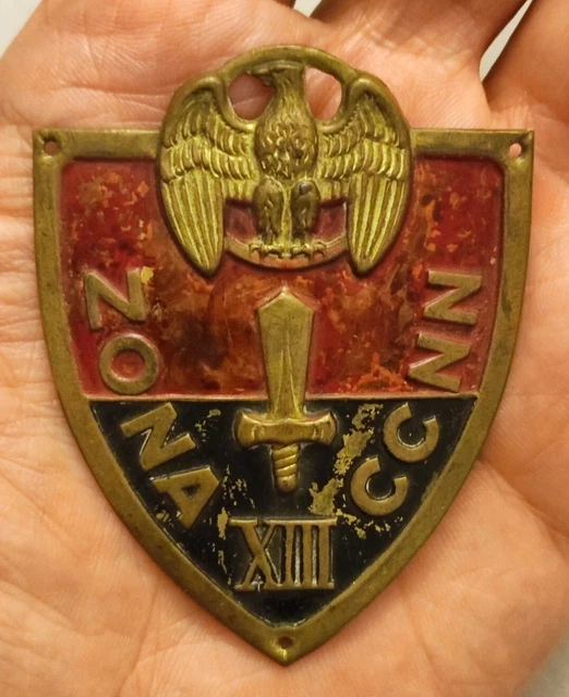 2WW SCUDETTO XIII Zona CCNN Milizia MVSN Fregio Regio Esercito ...