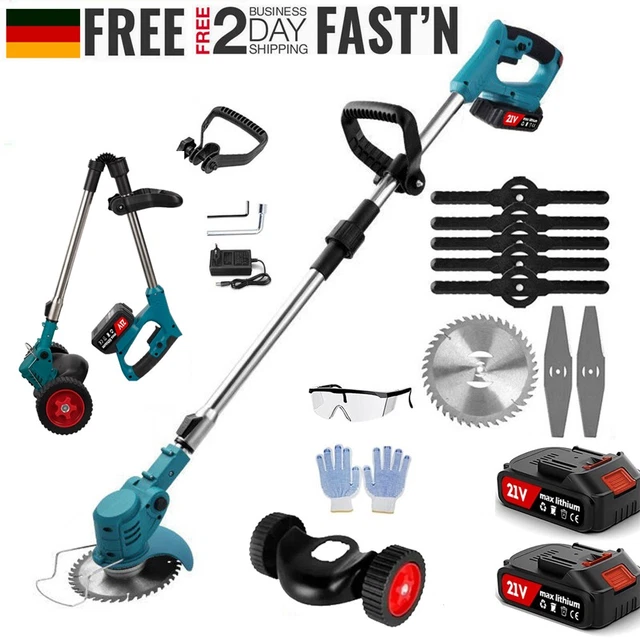 RASENTRIMMER FREISCHNEIDER 18V Elektro Trimmer Motorsense mit 2x Akku ...