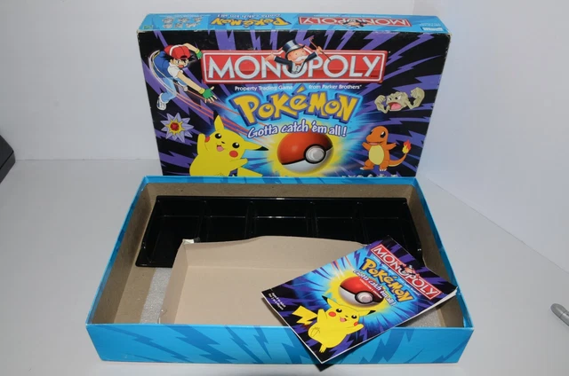 POKEMON MONOPOLY BOARD Game BOX + Manual only - 1999 Collector's ...