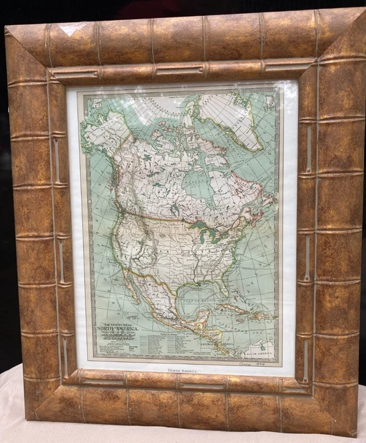 &THE CENTURY ATLAS North America Map" - Circa 1897 - Beautiful Frame £ ...