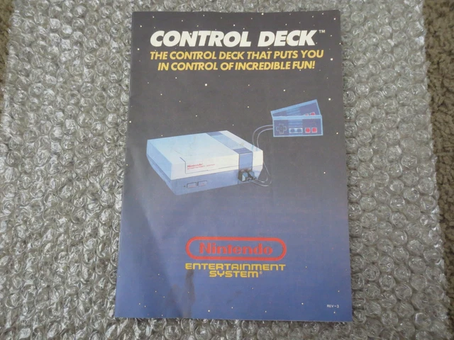 NINTENDO NES CONTROL Deck System Console Instruction Booklet Manual ...