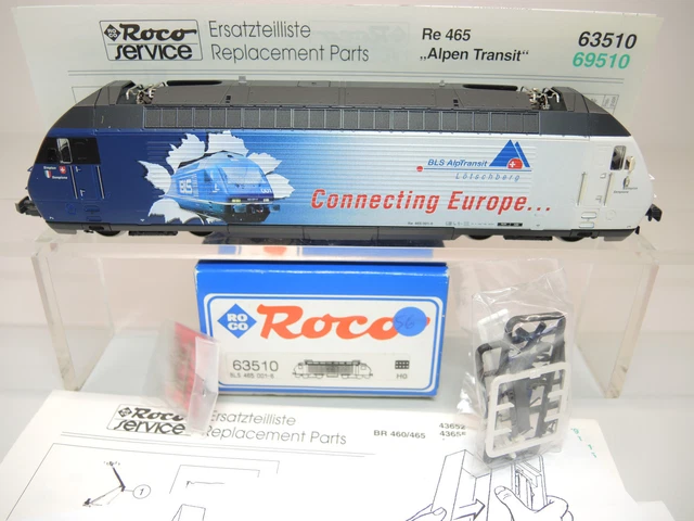 ROCO 63510, E-LOK, Re 465 001-6, BLS AlpTransit, DIGITAL, ESU Decoder ...