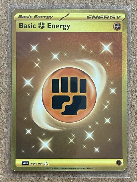 POKÉMON TCG BASIC Fighting Energy S &V - BASE Set 258/198 GOLD Secret ...