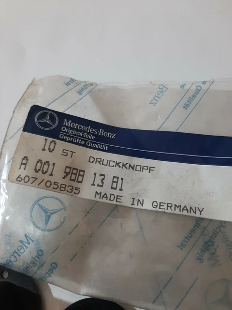 MERCEDES 4X CLIP A SCATTO FISSAGGIO INSONORIZZATE VANO MOTORE OEM ...