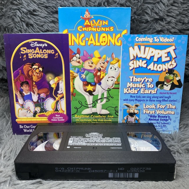 ALVIN AND THE Chipmunks Sing-Alongs Ragtime Cowboy Joe VHS Tape 1993 ...