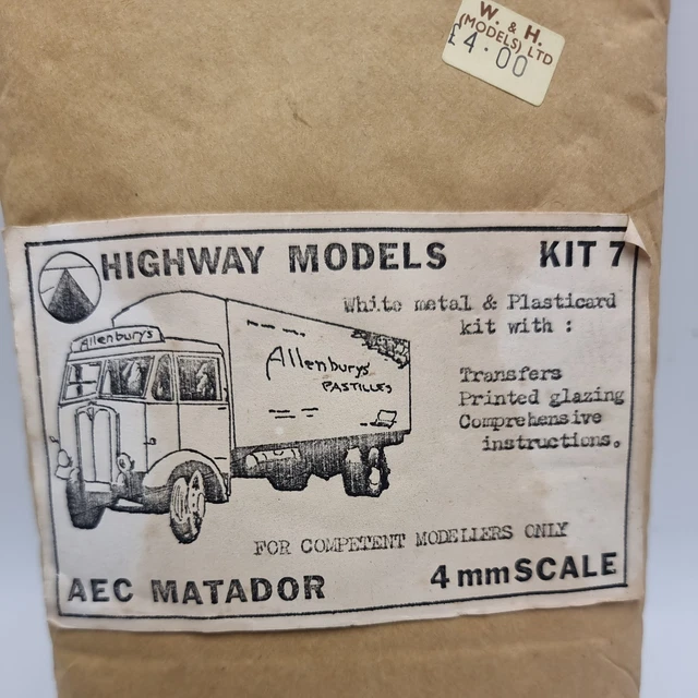 VERY RARE VINTAGE Highway Models AEC Matador White Metal 4mm Truck ...