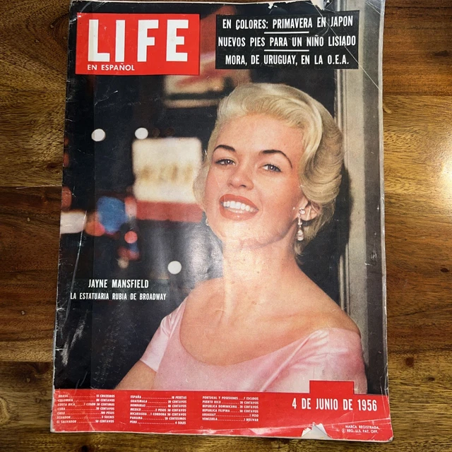 LIFE MAGAZINE APRIL 23, 1956 Jayne Mansfield - Spanish Edition £11.29 ...