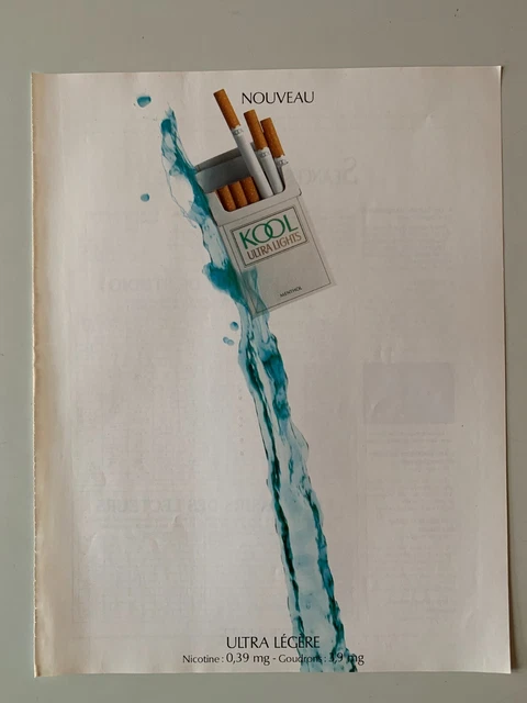 90S ADVERTISEMENTS - KOOL ULTRA LIGHTS CIGARETTES £3.06 - PicClick UK