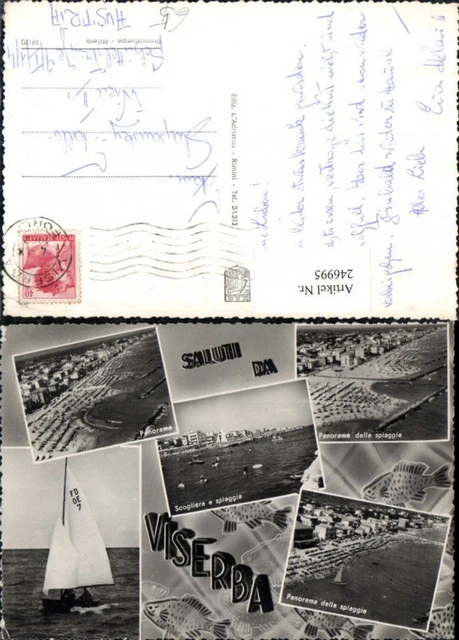 246995,EMILIA-ROMAGNA RIMINI VISERBA Panorama spiaggia Strand ...