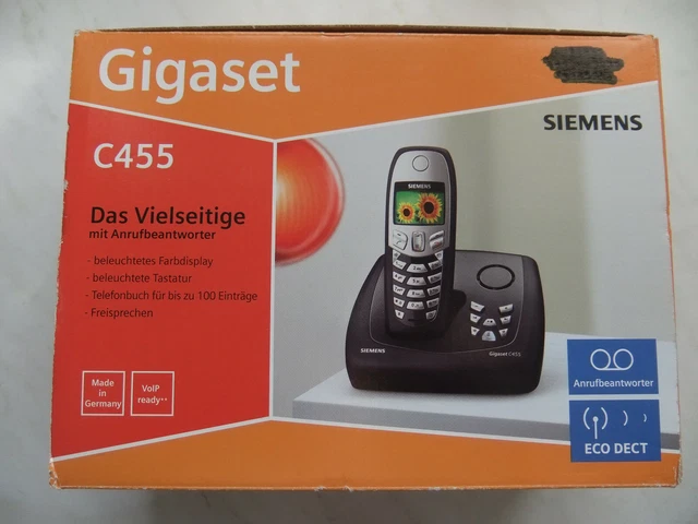 SIEMENS GIGASET C455, schnurloses Telefon, mit Anrufbeantworter, defekt ...