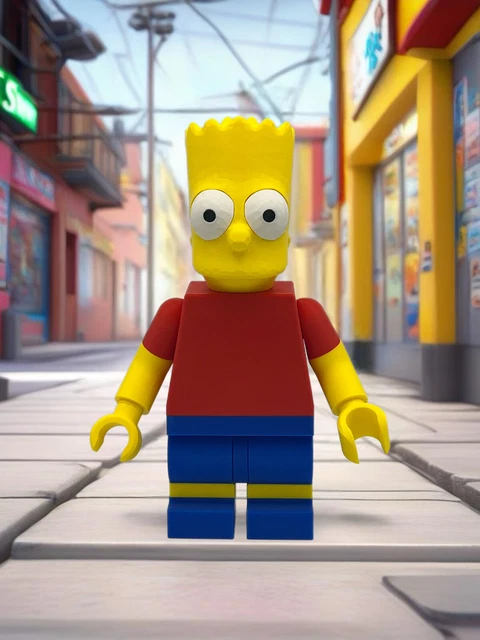 BART SIMPSON - 3D printed 9" Lego inspired XL Mini Figure £30.00 ...