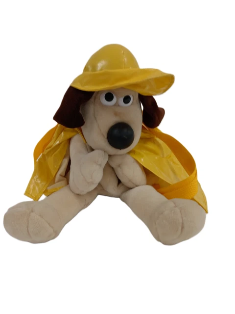 VINTAGE 1989 WALLACE and Gromit Plush Gromit Raincoat Backpack ...