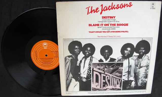 MICHAEL JACKSON DESTINY Disque 33t LP Maxi Vinyl LIMITED EDITION 12 ...
