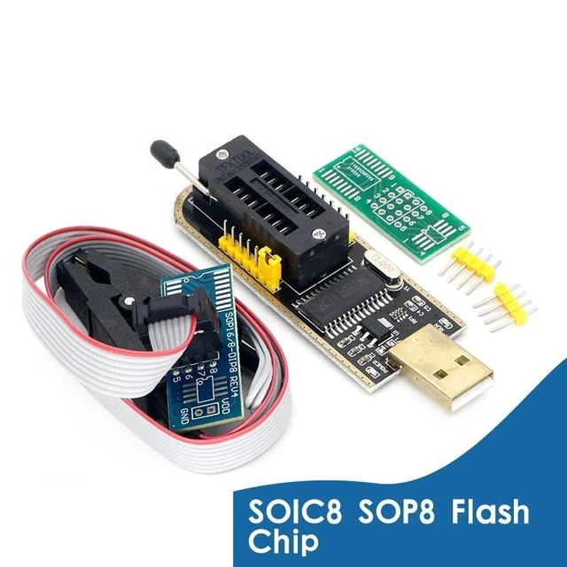 FLASH CHIP BIOS USB Programmer Module Test Clip Electronic SOIC8 SOP8 ...